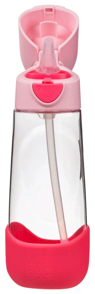 Lahev na pití s brčkem 600 ml - flamingo fizz