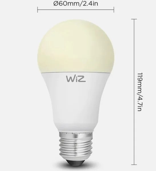 SADA 2x LED Stmívatelná žárovka A60 E27/9W/230V 2700K Wi-Fi + DO - WiZ