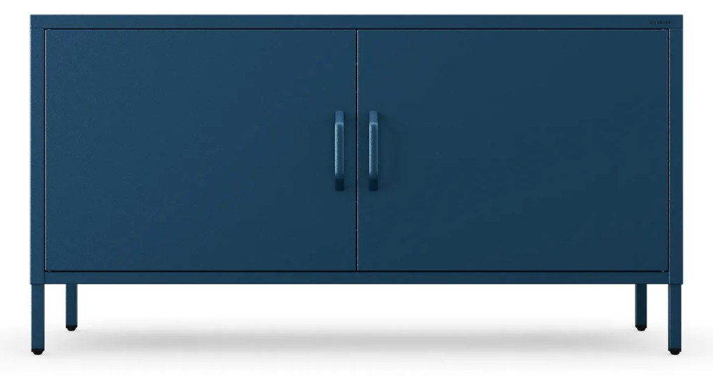 TV skříňka kovová na nožičkách námořnická modrá, 1150x595x400 mm: ROSA Modern