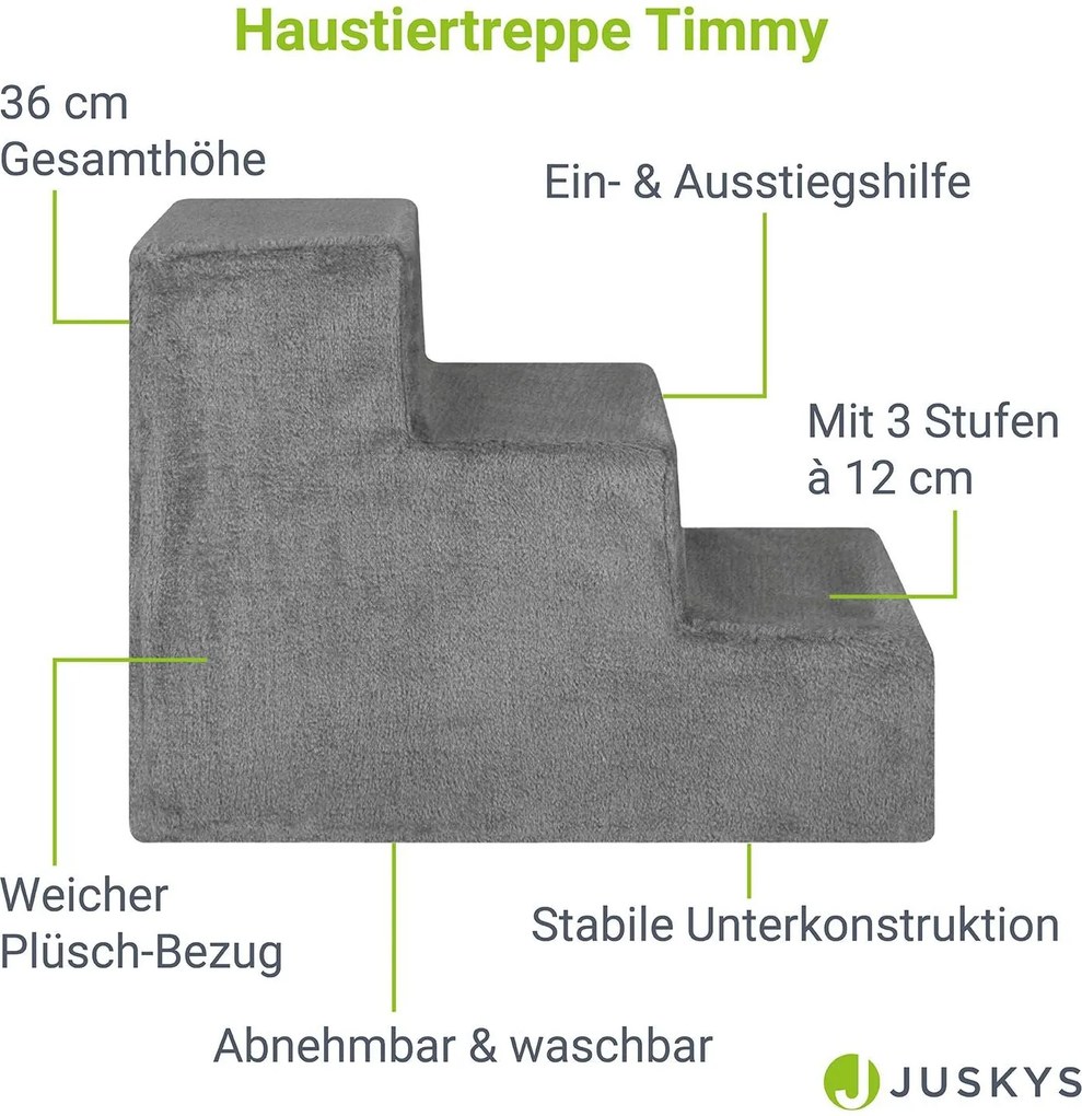 Juskys Schůdky pro domácí zvířata Timmy, 3 stupně Barva: béžová