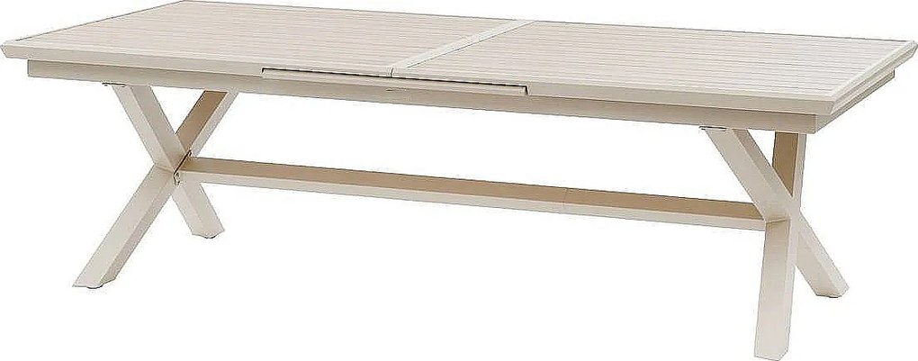DEOKORK Hliníkový stůl BERGAMO 250/330 cm (efekt dřeva)