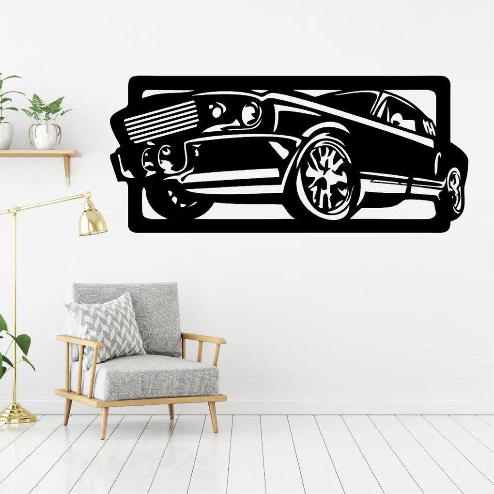 Živá Zeď Samolepka na zeď Auto Ford Mustang Barva: černá
