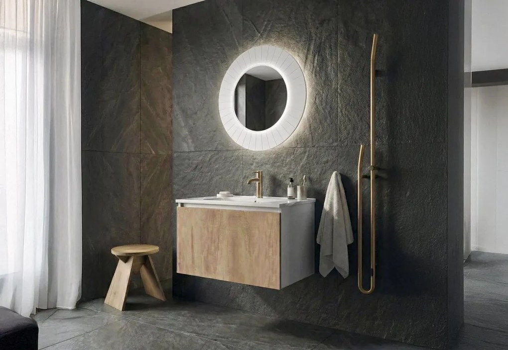 Sapho Areca umyvadlo do nábytku 81 x 51,5 cm s otvorem pro baterii s přepadem litý mramor bílá AC081