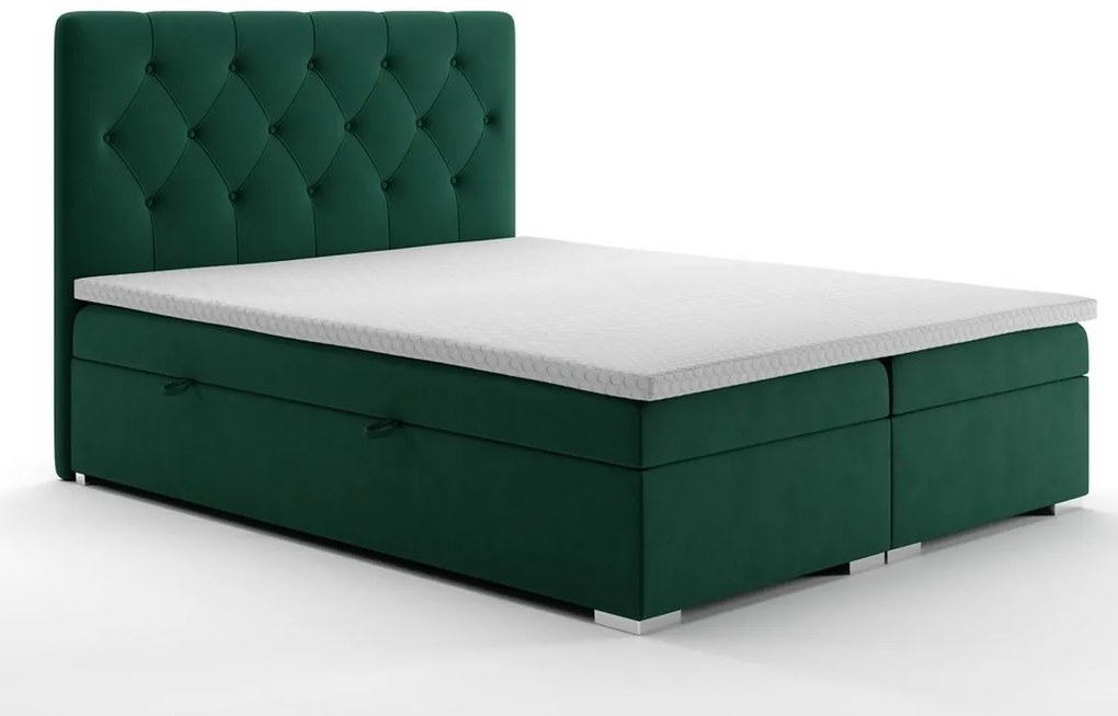 Čalouněná postel boxspring ROMA, 180x200, magic velvet 2225