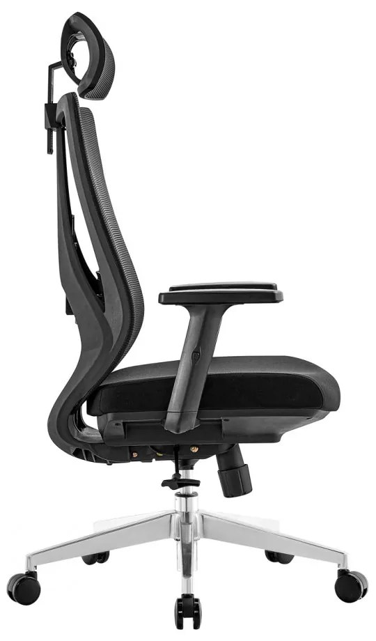Kancelářská ergonomická židle Neoseat AMADORA — síť / látka, černá, nosnost 150 kg