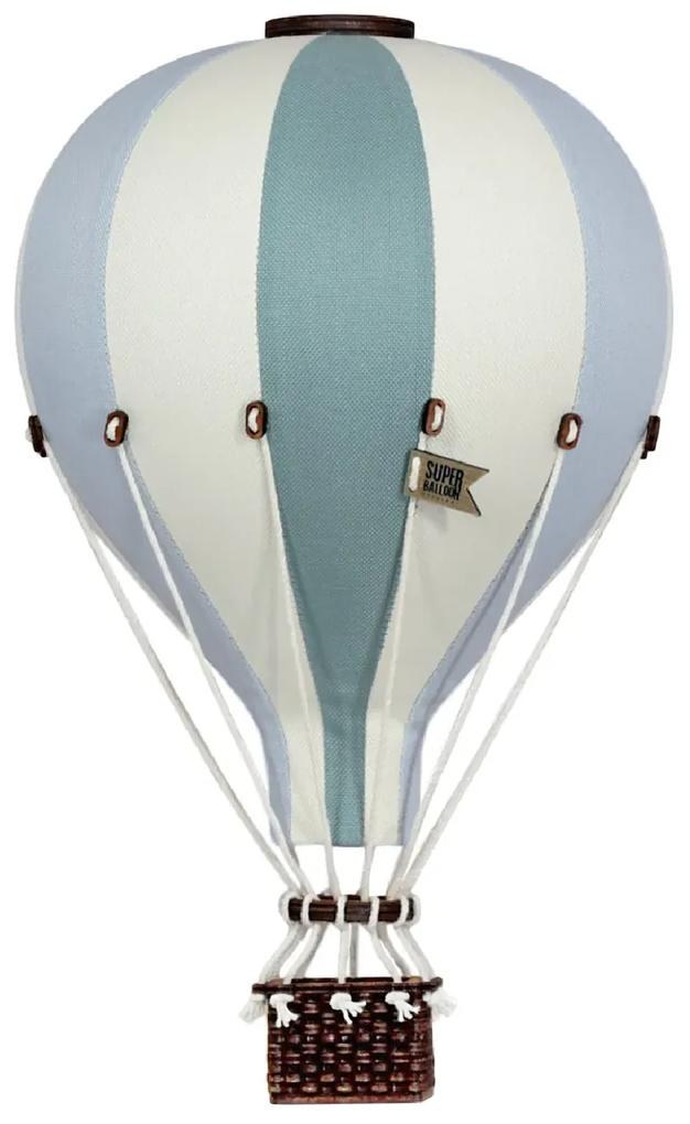 Dekorační horkovzdušný balón- zelená/modrá - S-28cm x 16cm