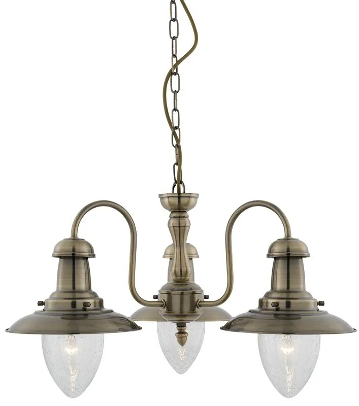 Rustikální lustr Searchlight FISHERMAN 5333-3AB