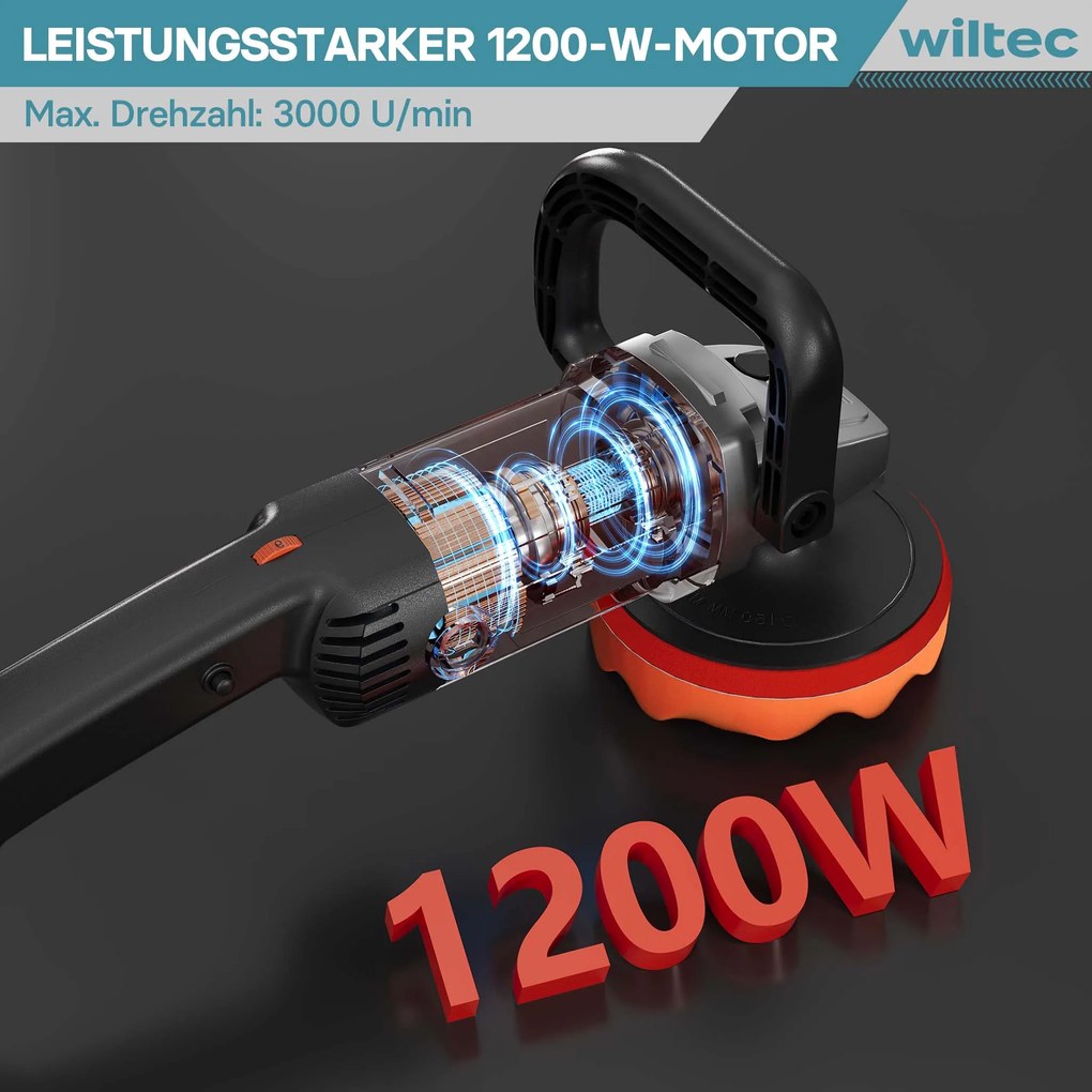 Leštička Wiltec – 1200 W, 3000 ot./min (62883)