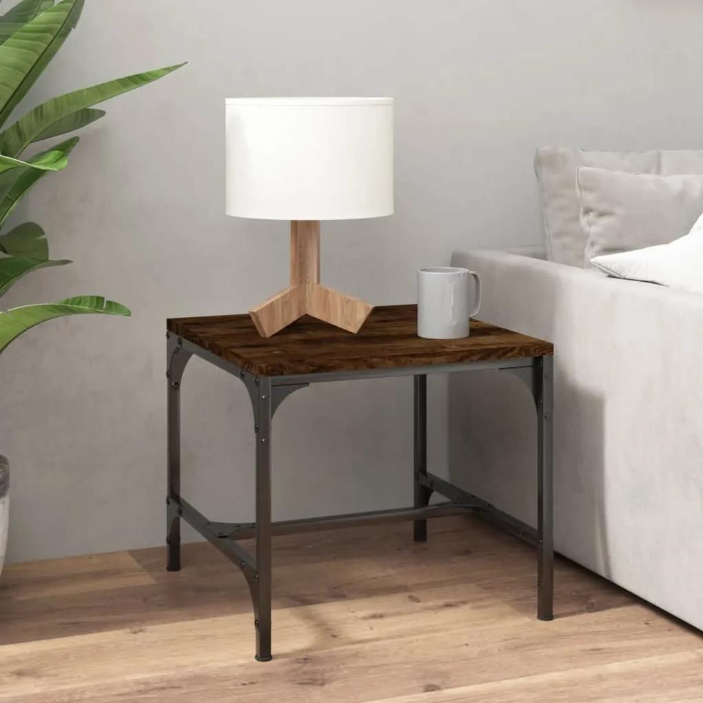 Konferenční stolek kouřový dub 50 x 50 x 35 cm kompozitní dřevo - Default Title