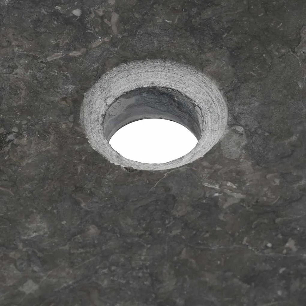 Umyvadlo 50 x 35 x 12 cm mramor černé 142764