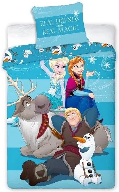 Povlečení Frozen Ledové Království Elsa Anna Olaf 140x200