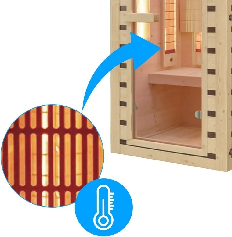 BPS-koupelny Infrasauna Relax HYD-6711 90x90, 1 osoba
