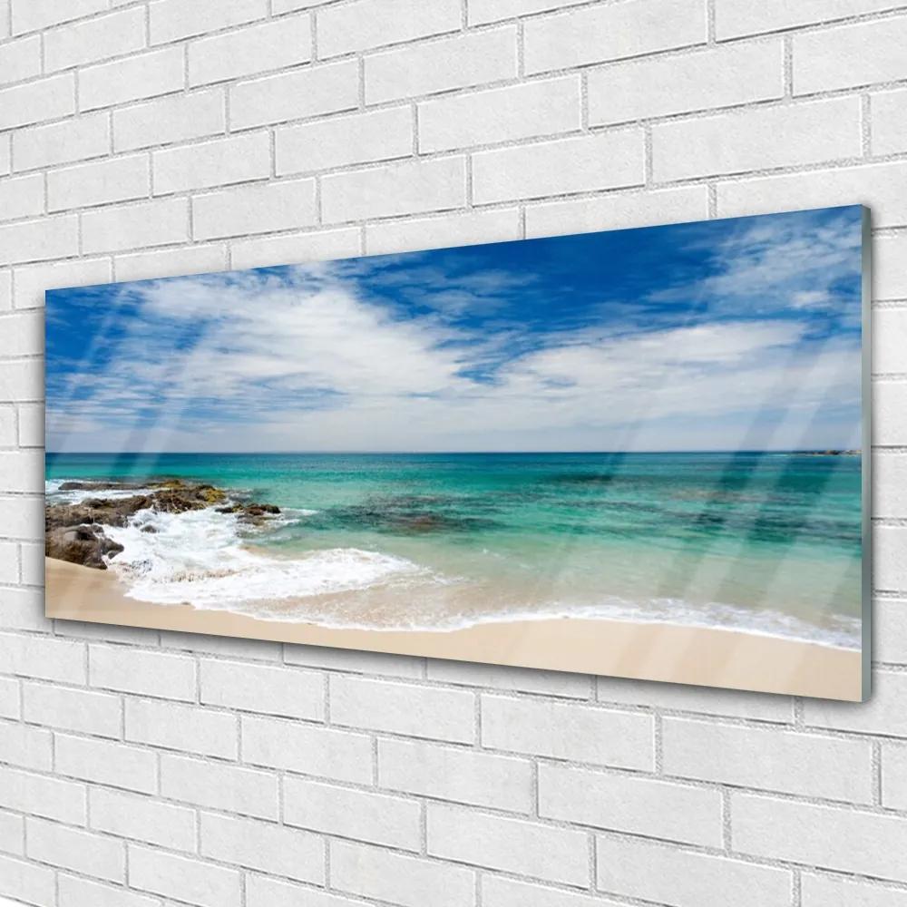 akrylový obraz Pláž Moře Krajina 125x50 cm