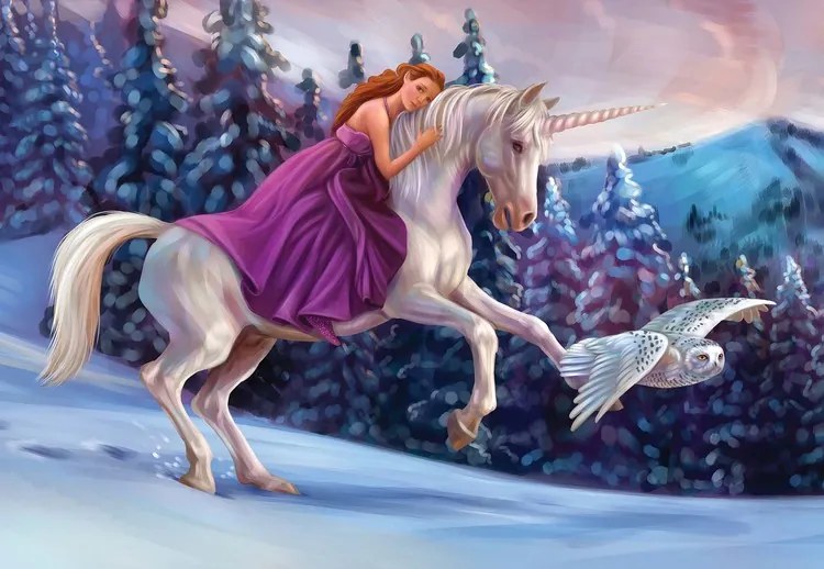 Fototapeta, Tapeta Princess Unicorn, (254 x 184 cm)