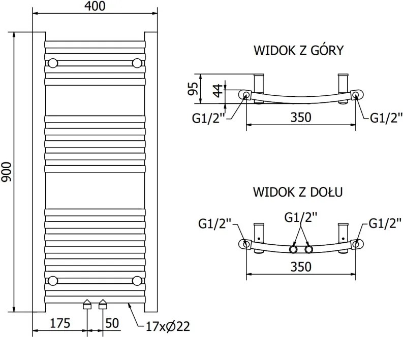Mexen Ares elektrický radiátor 900 x 400 mm, 300 W, černý - W102-0900-400-2300-70