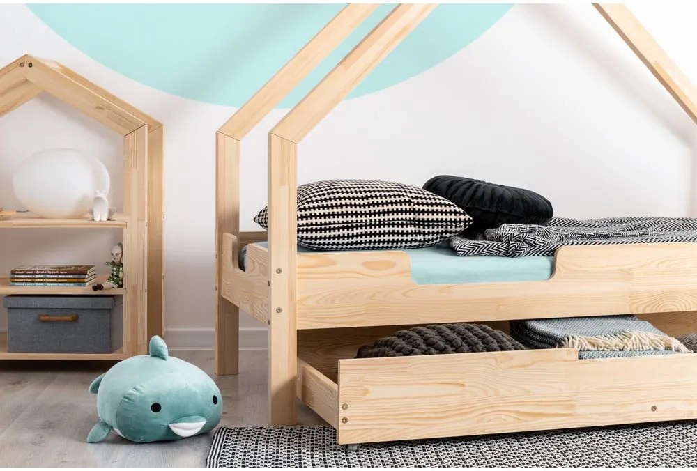 Adeko Dětská postel domeček Loca C Velikost postele: 170x100 cm Barva: dekor přírodní dřevo přírodní