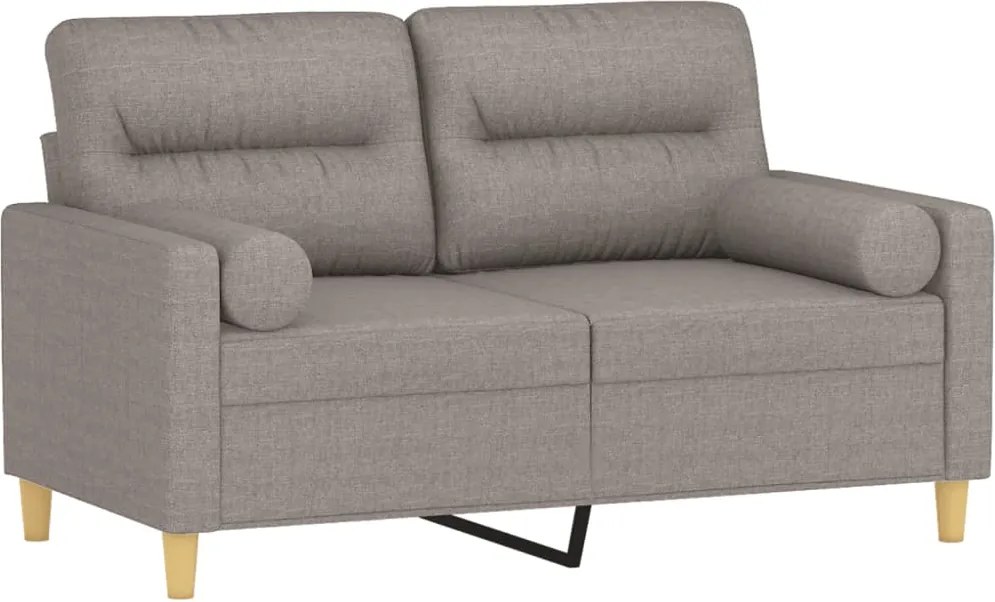 2místná pohovka s polštáři taupe 120 cm textil 3200820