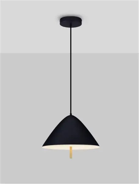LED černý moderní lustr Oros
