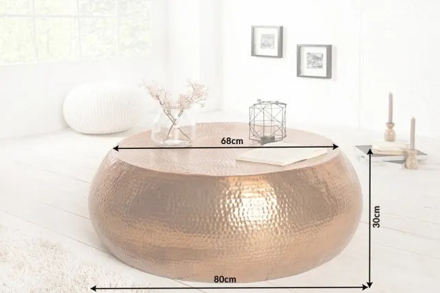Invicta Konferenční stolek ORIENT 80cm měděný 38395