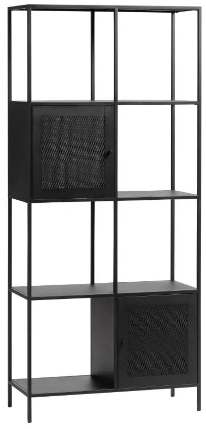 OnaDnes -20% Černá kovová knihovna Unique Furniture Malibu 180 x 80 cm