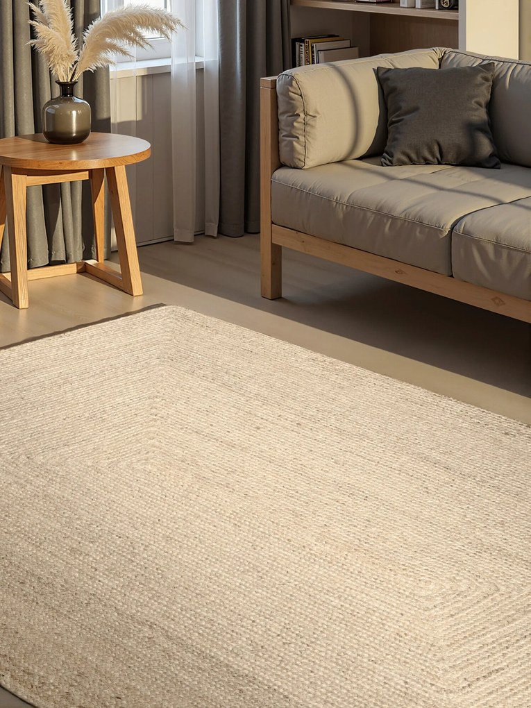 Hanse Home, Kusový koberec Juno 106323 White, 80x150, bílá, chodba / předsíň