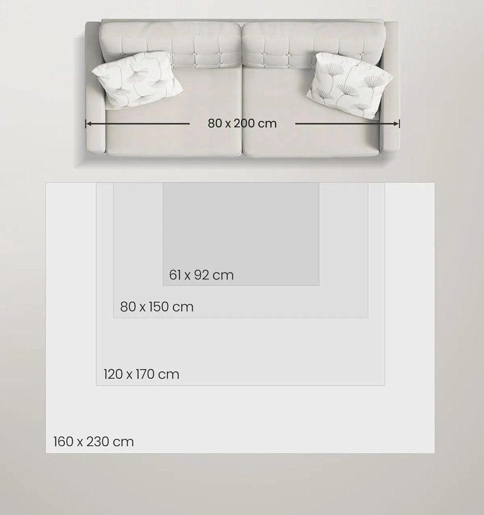 Obdélníkový koberec ORIENT 120x170 cm šedý