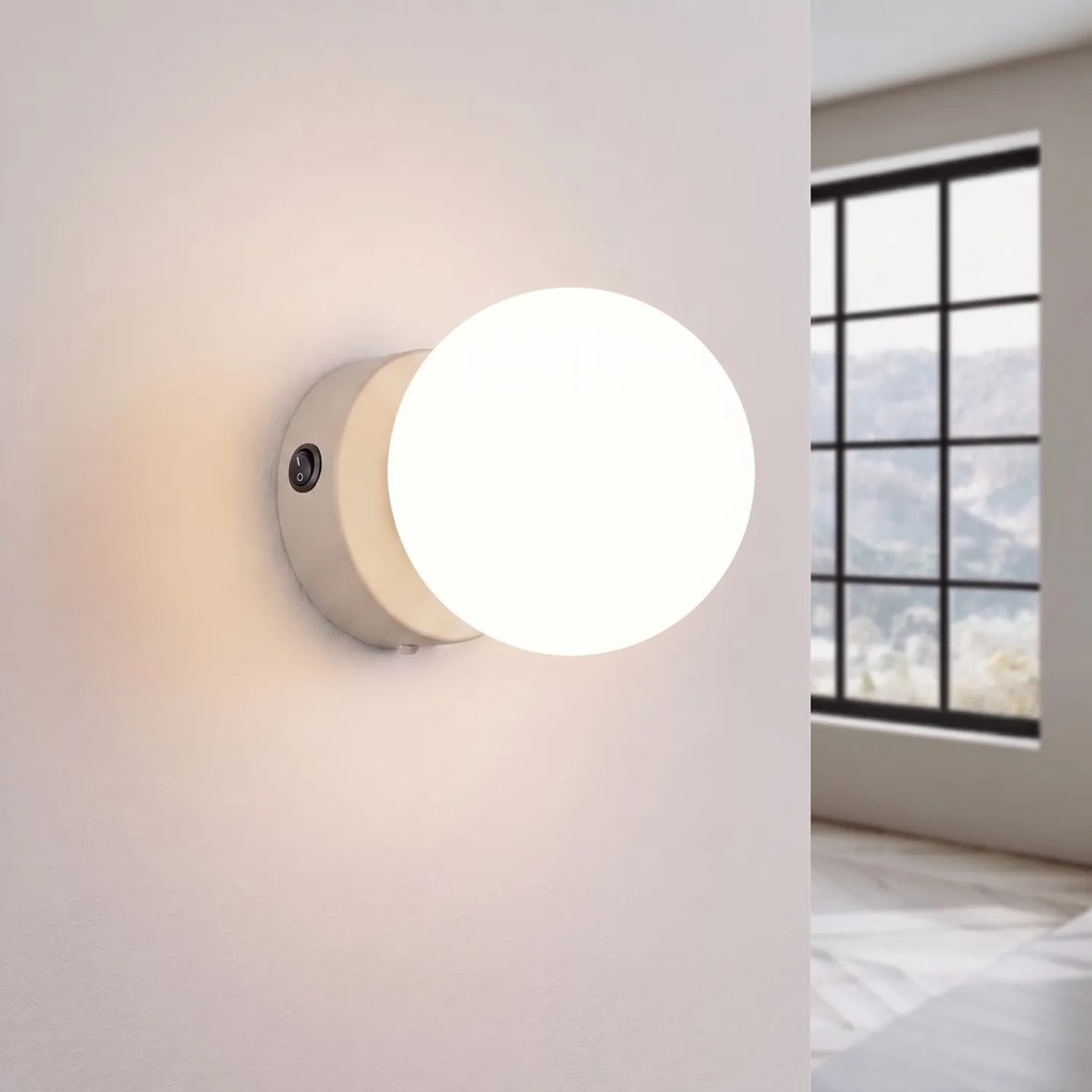 Sollux Lighting Nástěnné svítidlo YOLI 1 taupe s vypínačem