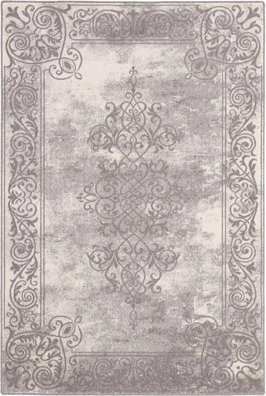 Kusový vlněný koberec Agnella Isfahan M Moris Popel šedý Rozměr: 240x340 cm