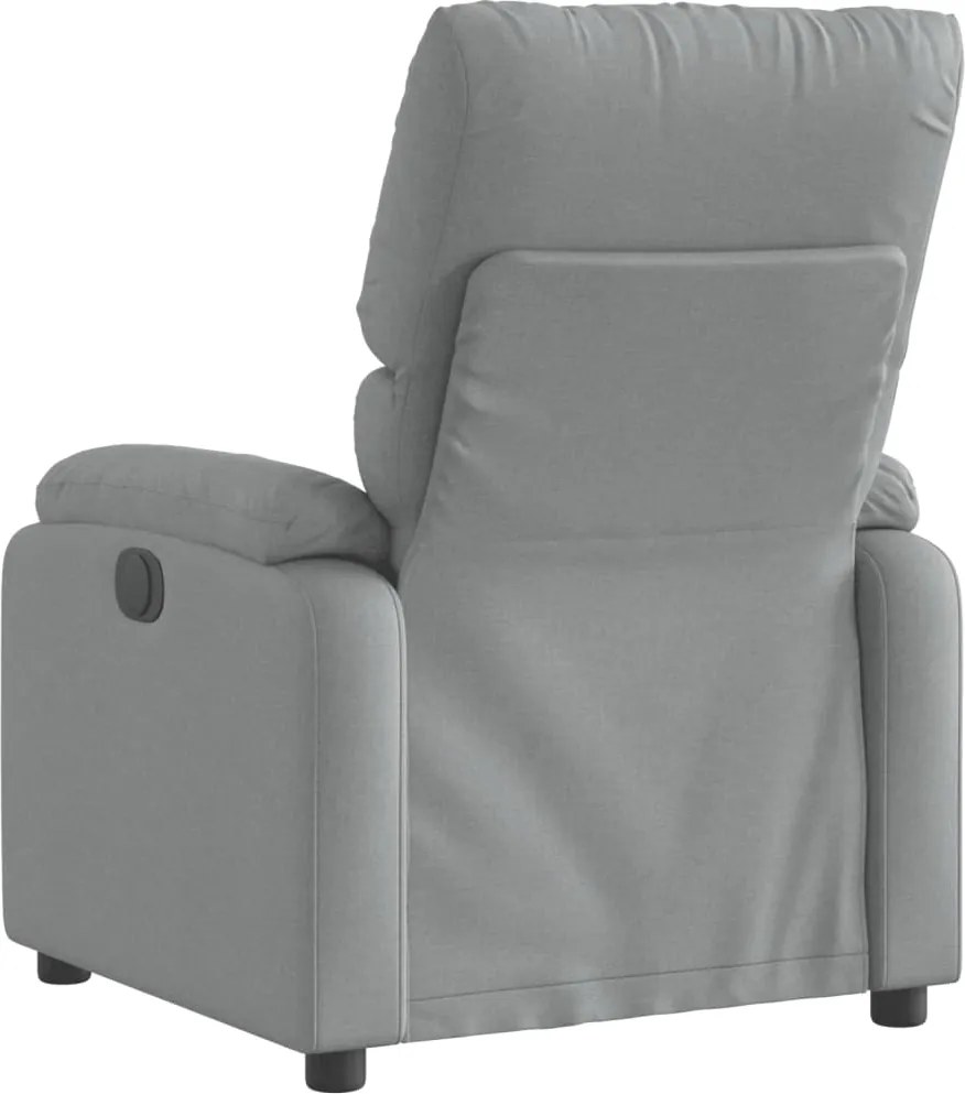 Elektrické polohovací křeslo světle šedé textil 3204800