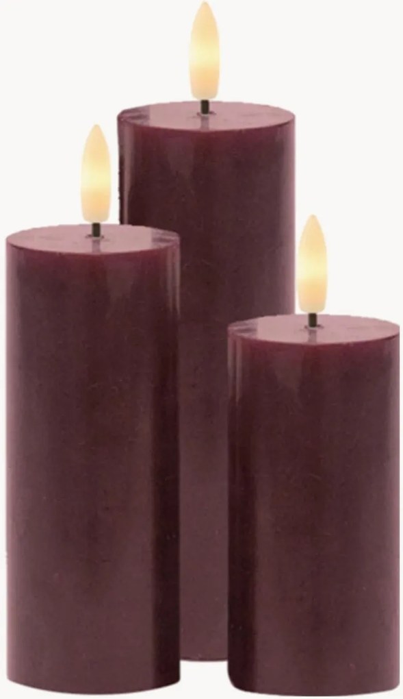 Sada LED svíček Sille, 3 díly