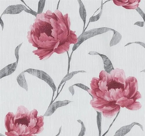Vliesové tapety na zeď Graziosa květy červené - POSLEDNÍ KUSY