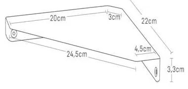 Černá rohová kovová police 22 cm Tower – YAMAZAKI