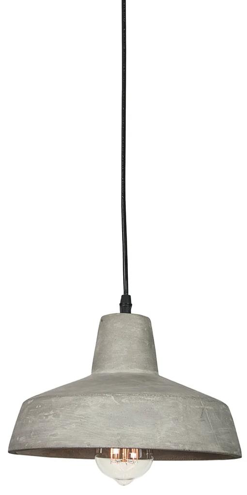 Zambelis 1655 závěsná lampa, beton, 1xE27, 25cm