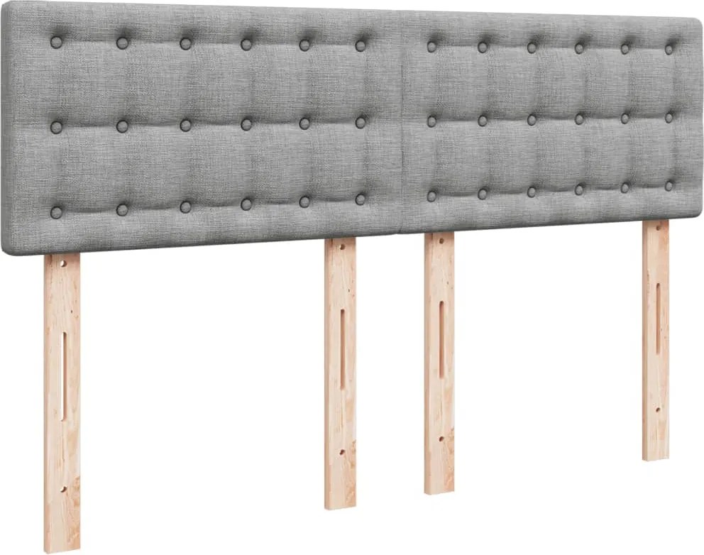 Box spring postel s matrací světle šedá 140 x 190 cm textil 3288197