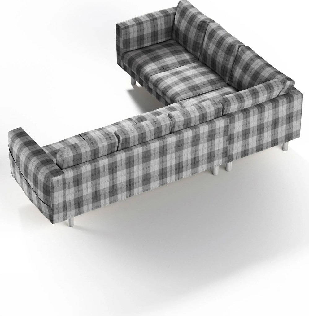 Potah na pohovku IKEA Norsborg rohová 5-místná barva šedá látka pletený vzor, vzorované