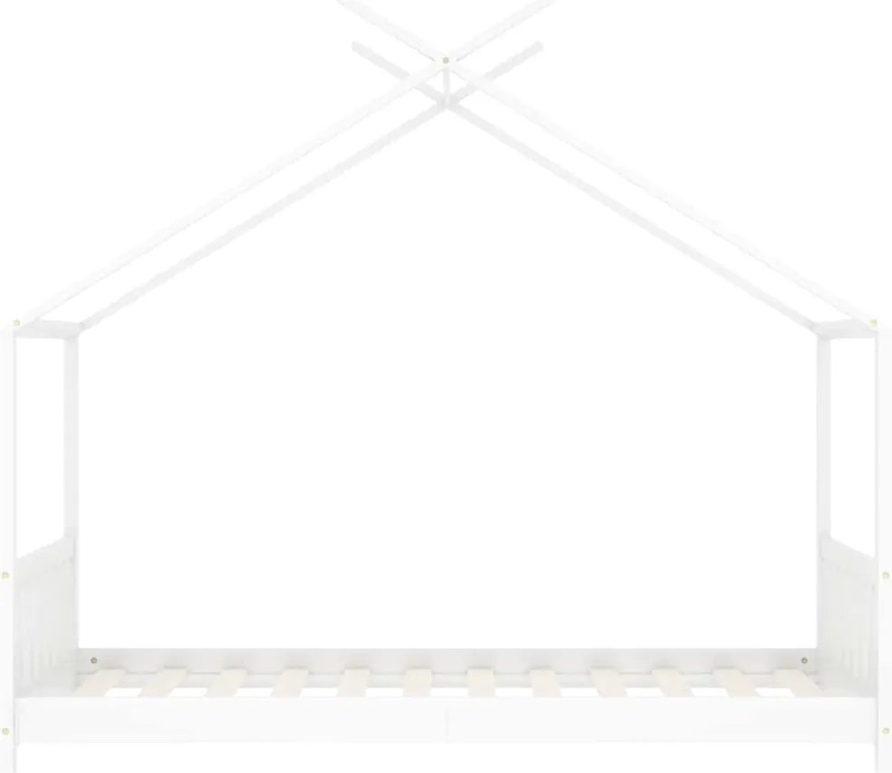 Rám dětské postele bílý masivní borovice 70 x 140 cm 283367