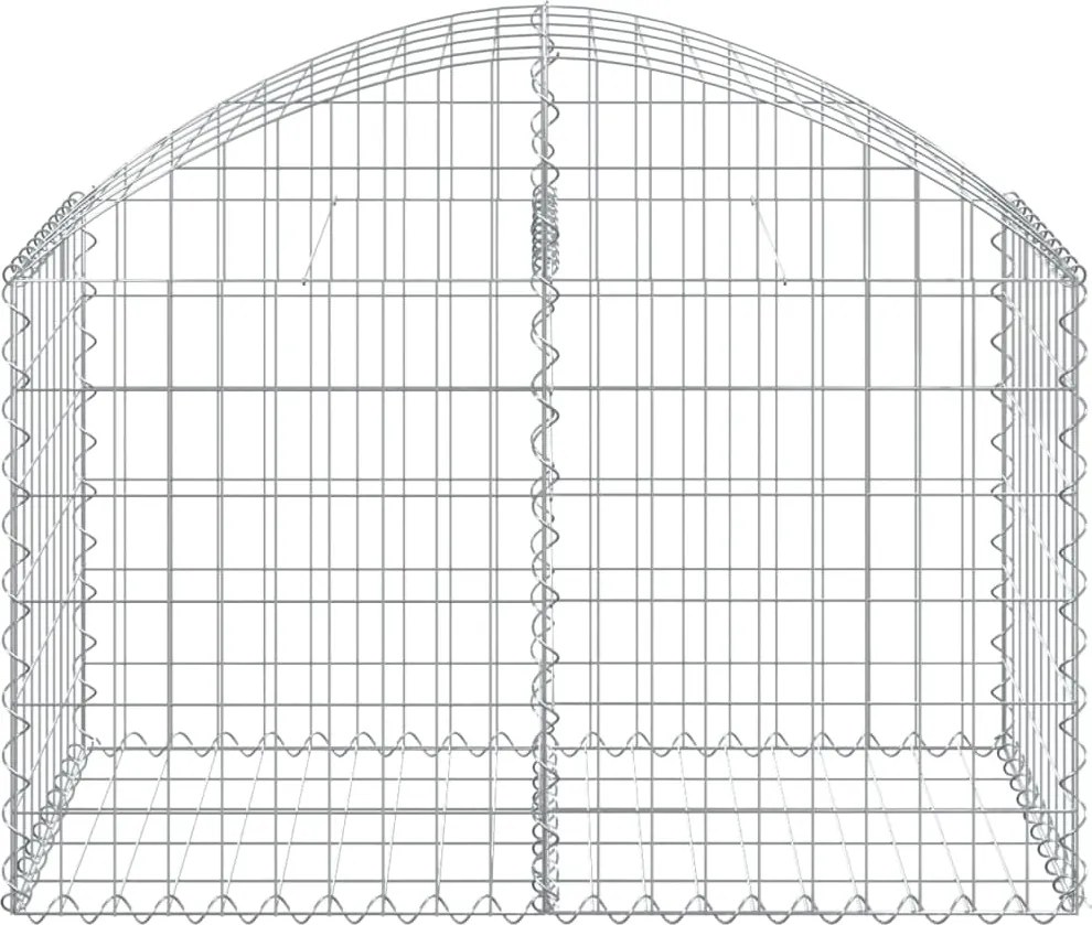 Klenutý gabionový koš 100 x 50 x 60/80 cm pozinkované železo 153433