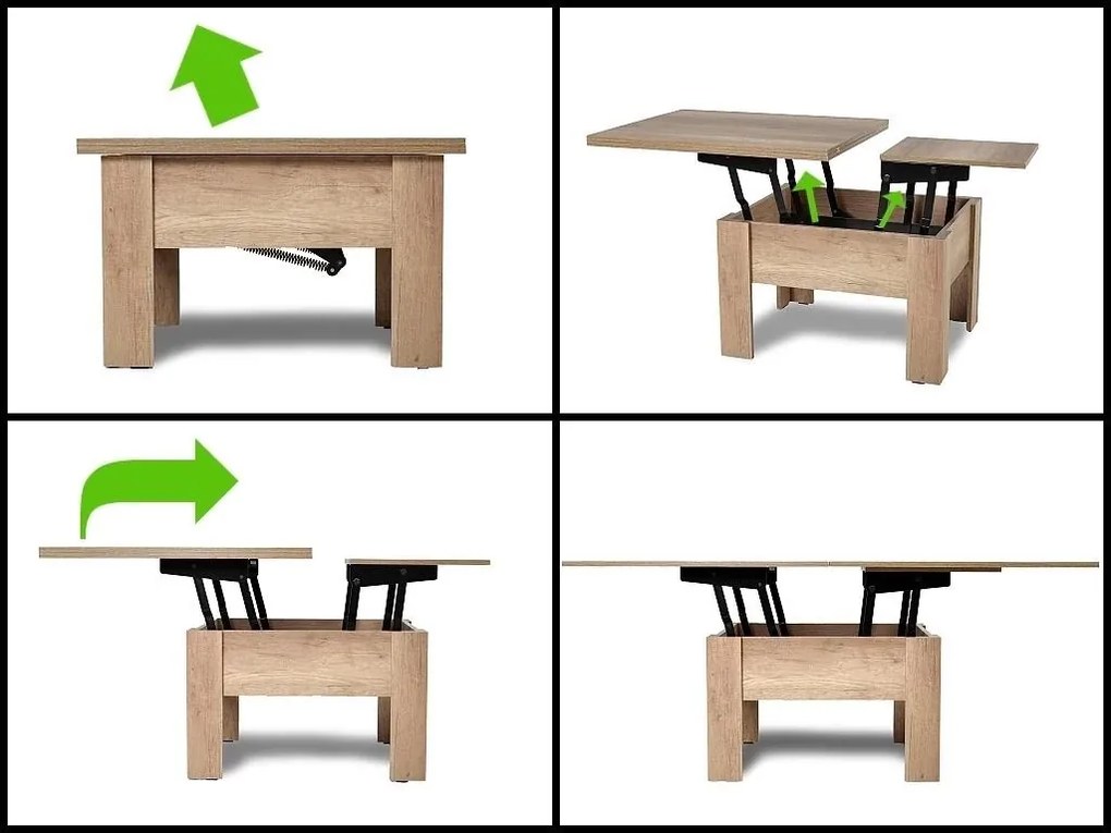 Zvedací rozkládací konferenční stůl Robert P-26, canyon