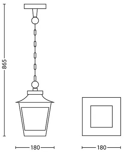 Philips 15406/86/PN - Venkovní lustr HEDGE 1xE27/60W/230V IP44