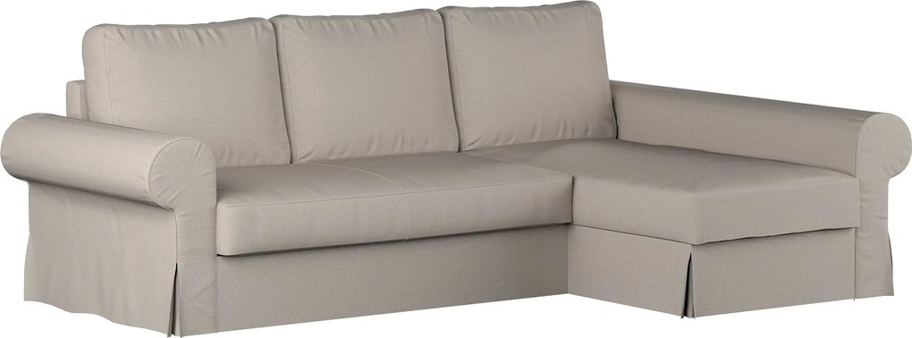 Potah na pohovku IKEA Backabro rozkládací se šezlongem barva šedá látka pletený vzor