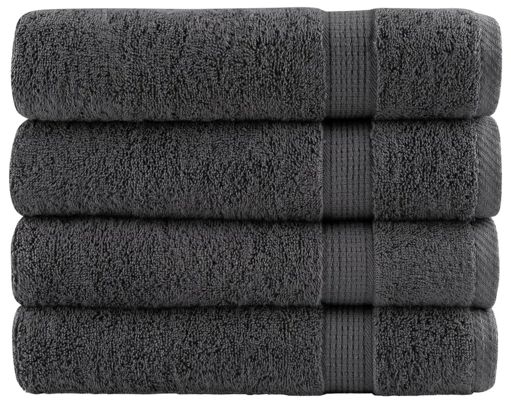 Prémiové ručníky SOLUND 4 ks antracitové 50x100 cm 600 g/m² 137157