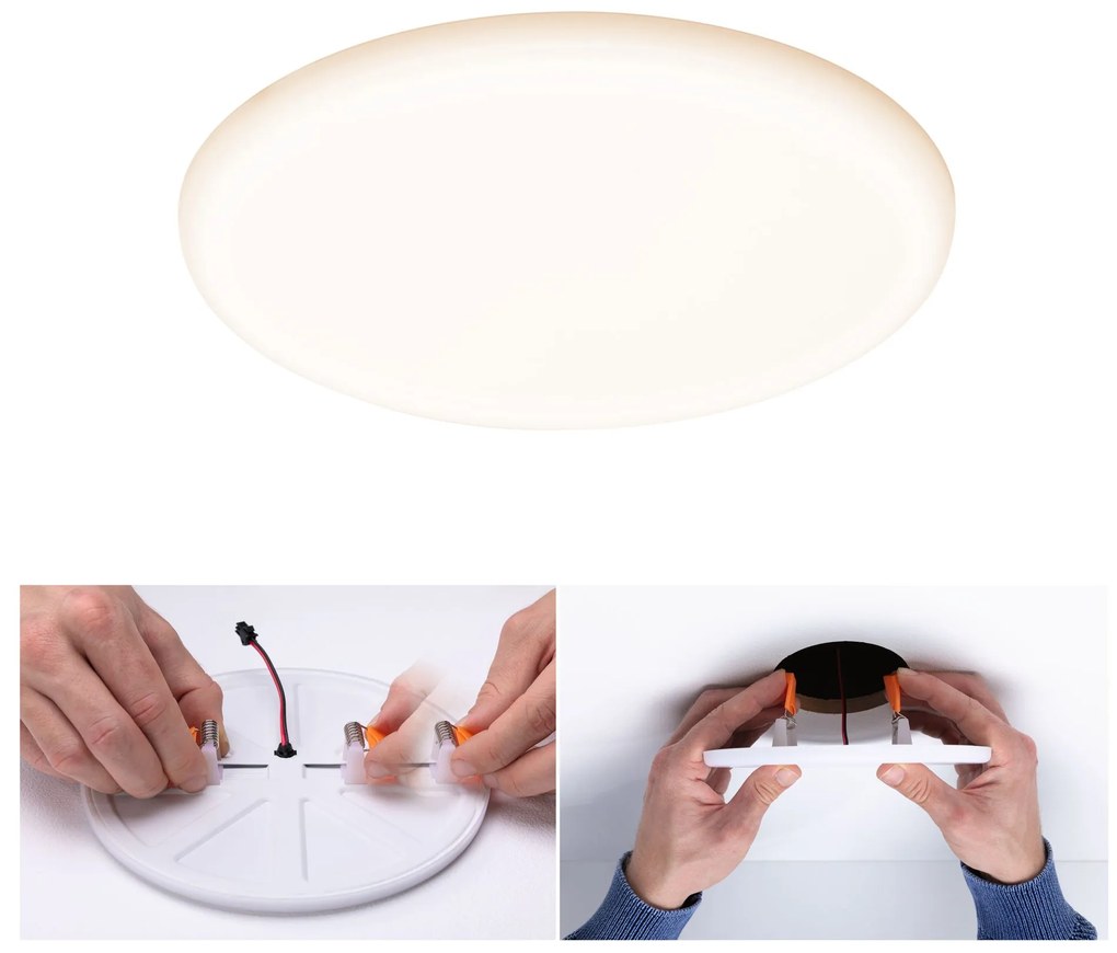 Paulmann 93034 Veluna VariFit, kulaté zápustné svítidlo, 22W LED 3000K, tříkrokové stmívání, prům. 21,5cm, IP44