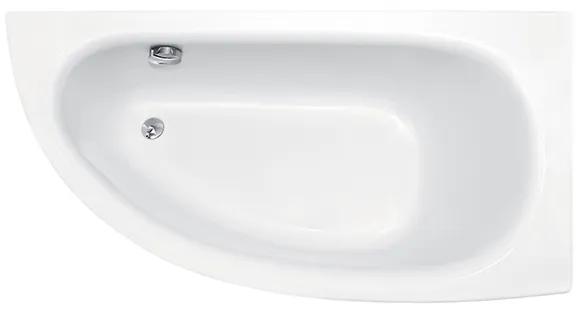 Besco Akrylátová asymetrická vana Milena Premium 150x70 Barva: Bílá, Rozměry (cm): 150x70, Orientace: Levá