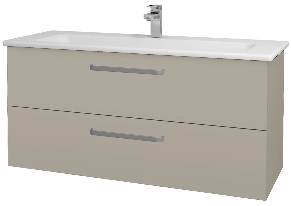 Dřevojas Koupelnová skříň GIO SZZ2 120 Varianta: N01 Bílá lesk / Úchytka T02 / D08 Wenge
