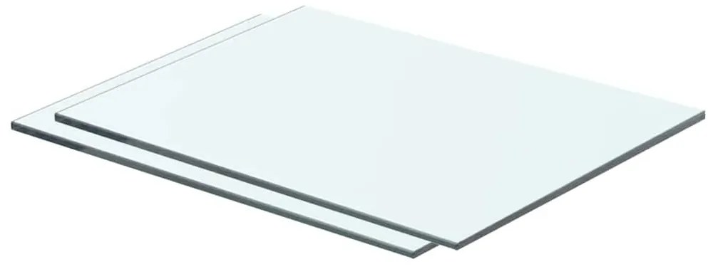 Policové desky 2 ks sklo čiré 40 x 25 cm 3051555