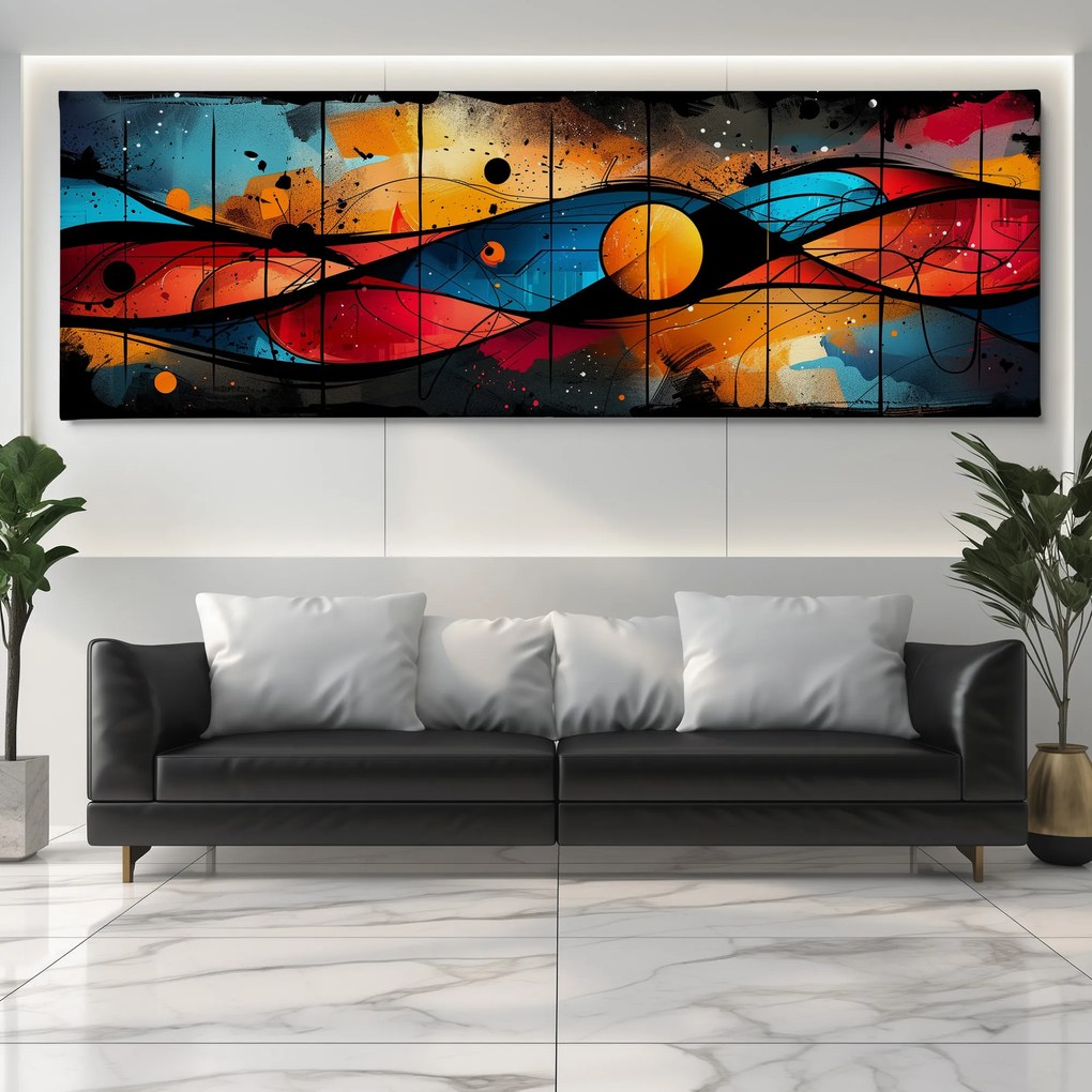 Obraz na plátně - Sluneční epocha FeelHappy.cz Velikost obrazu: 120 x 40 cm