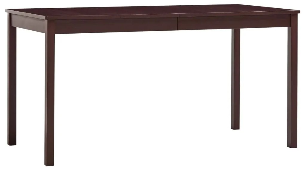 Jídelní stůl tmavě hnědý 140 x 70 x 73 cm borové dřevo - Default Title
