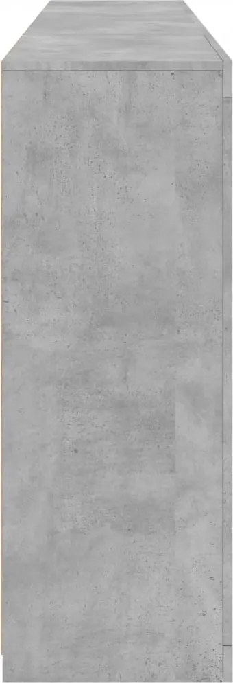 Příborník s LED osvětlením betonově šedý 202 x 37 x 100 cm 3209187