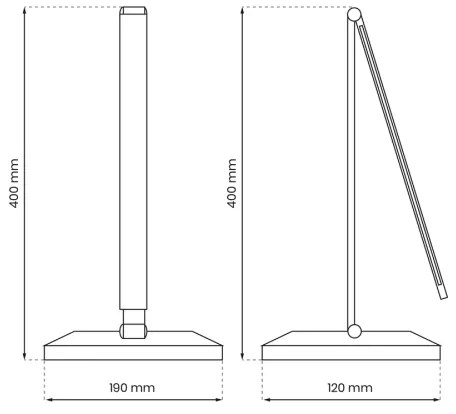 LED Stolní lampa s bezdrátovým nabíjením VARIO LED/5W/230V 3000-6000K černá