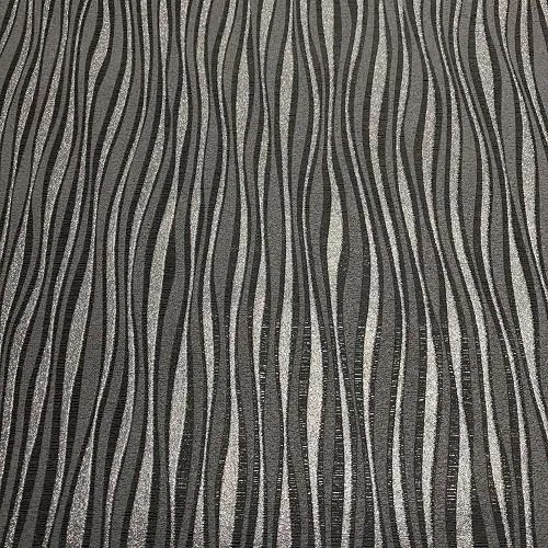 Vliesové tapety na zeď Collection 2 proužky svislé stříbrné, černé a šedé